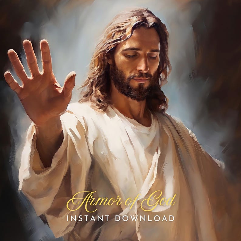 Jesus Christ Armor of God: Christian Catholic Wall Art Devotional ...