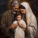 Holy Family Jesus, Mary, Joseph, Christian Catholic Devotional Artwork ...