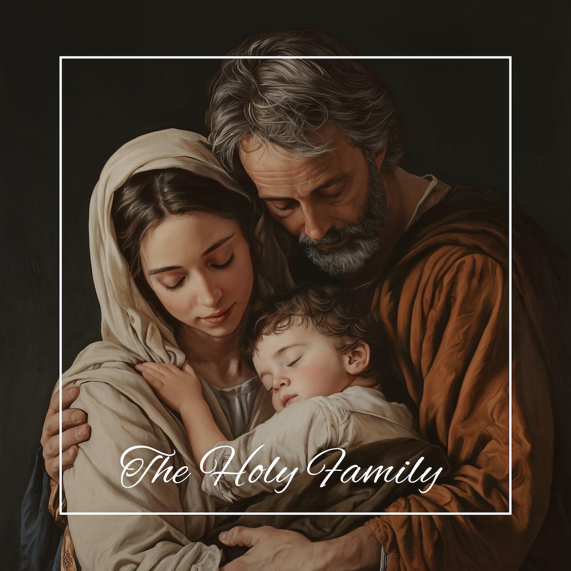 Holy Family Jesus Mary Joseph Christmas Devotional Artwork Christian ...