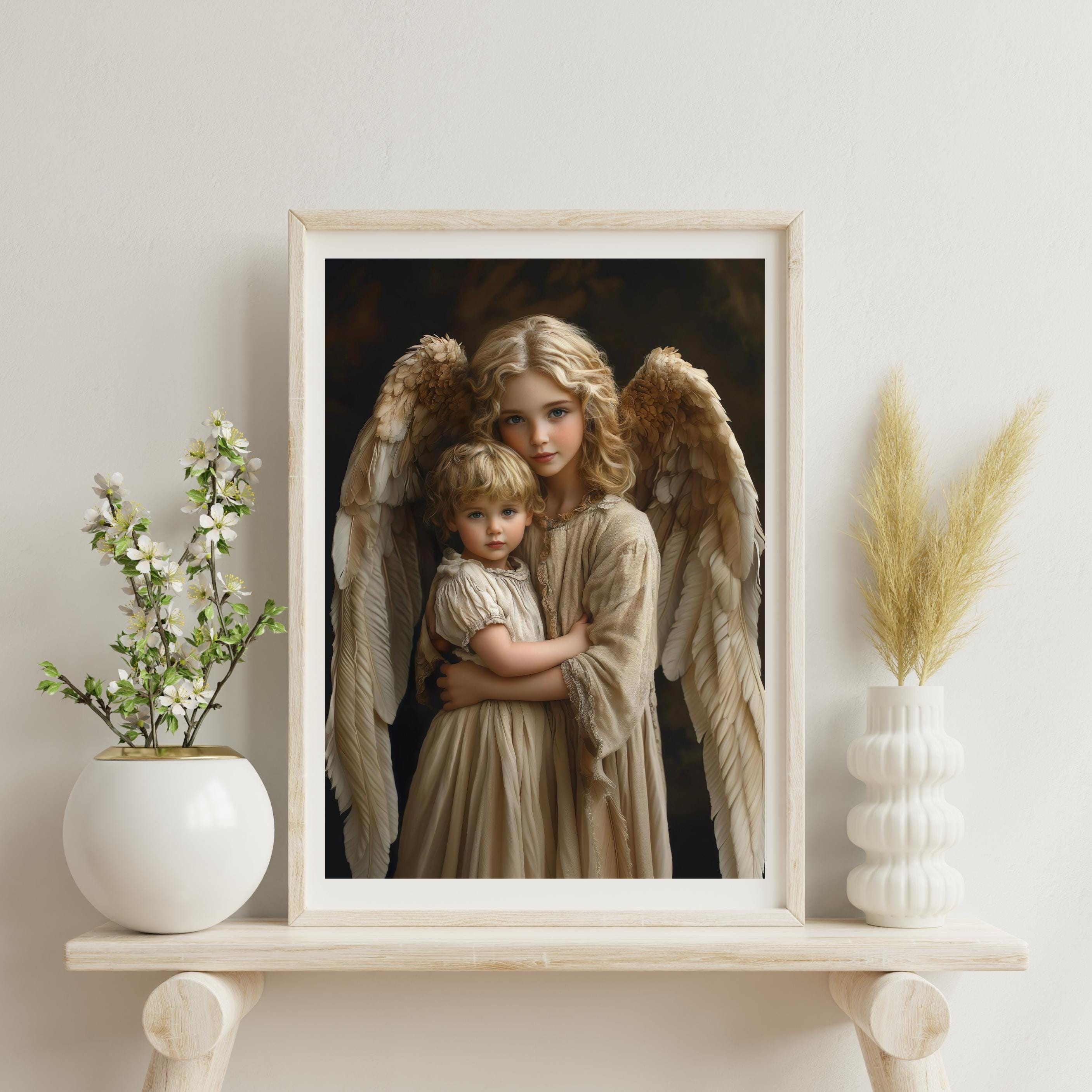 Guardian Angel Christian Catholic Wall Art Decor Devotional Artwork ...
