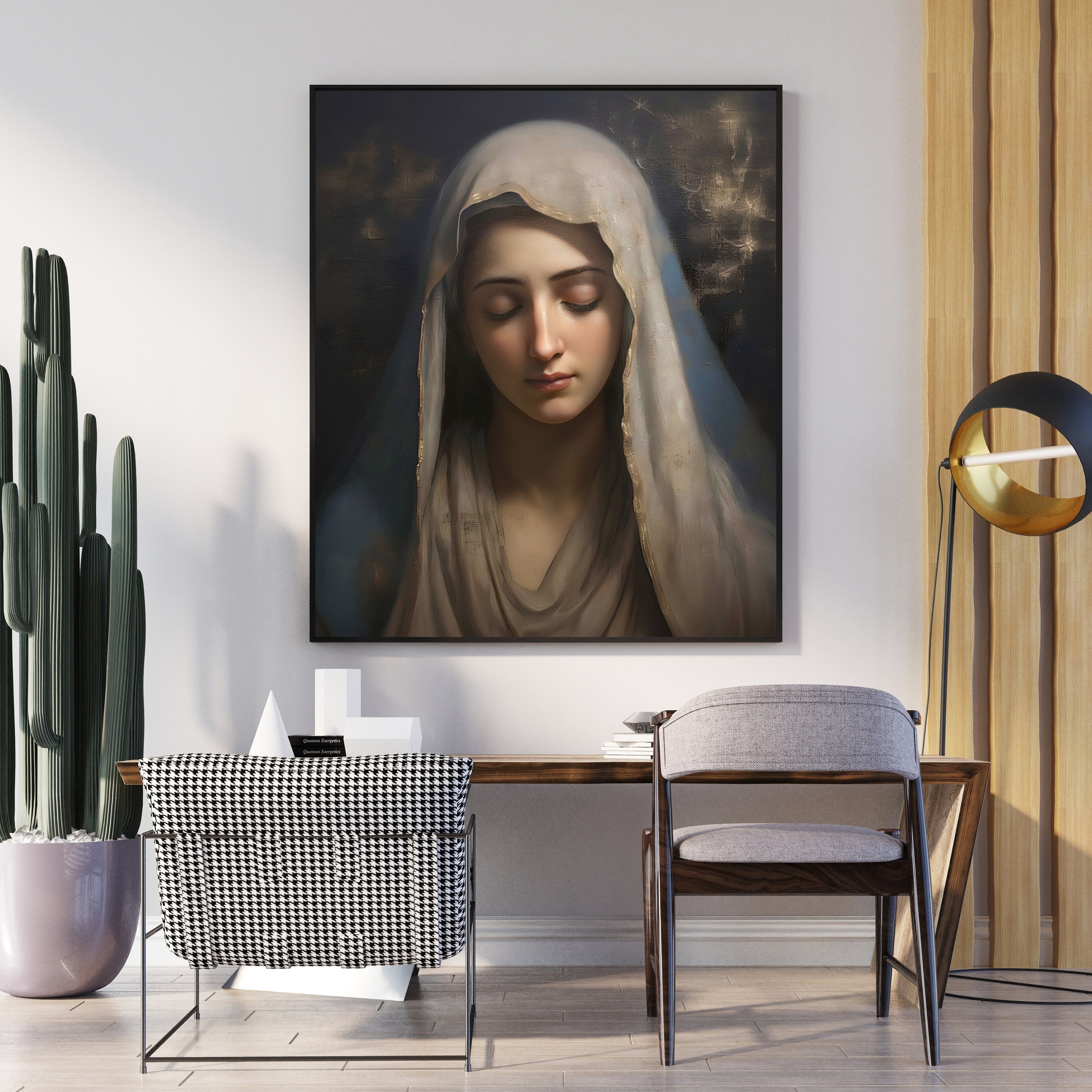 Virgin Mary Vintage Portrait Mother of God Catholic Art Religious Gifts ...