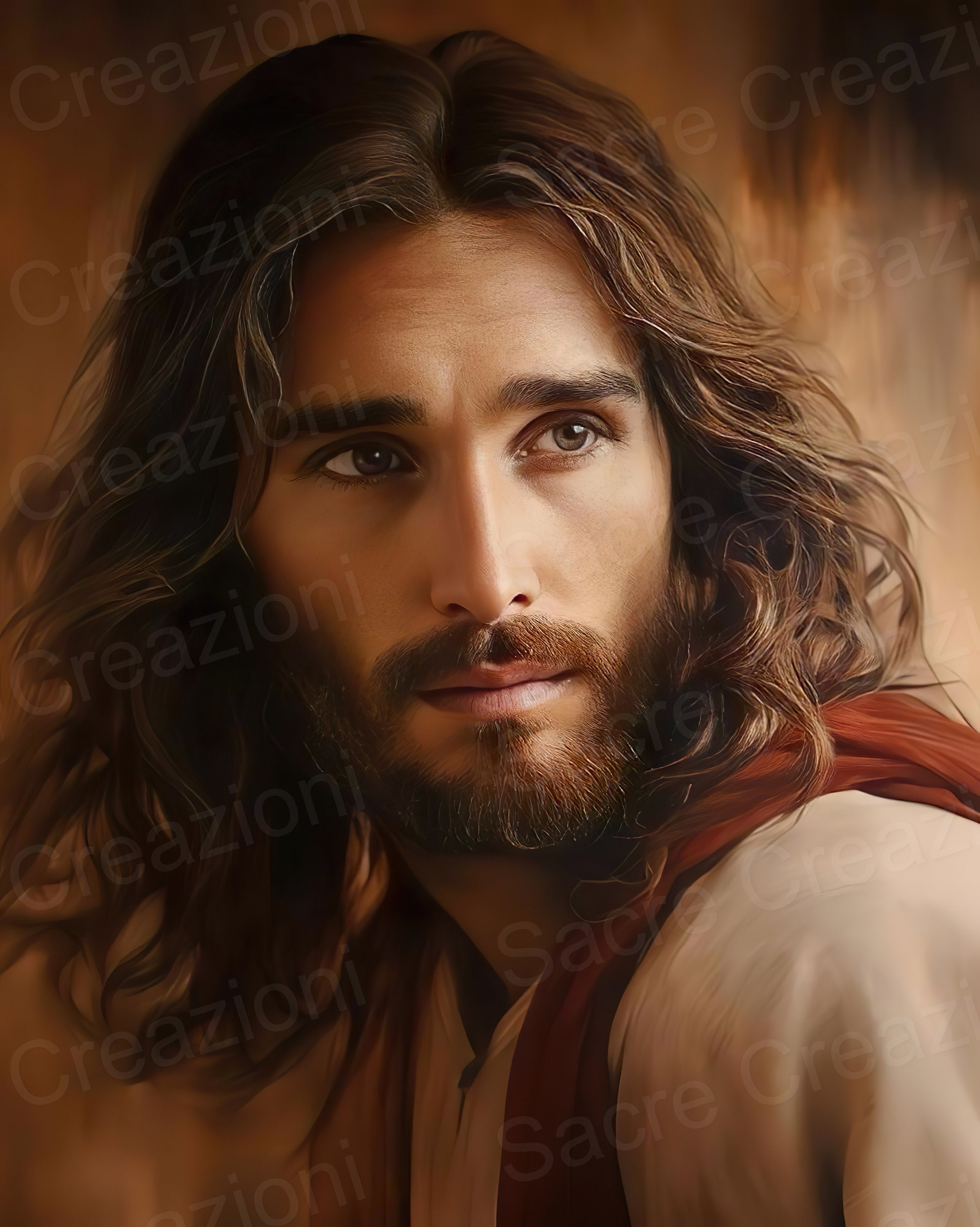 Jesus Loves You Fine Art Painting Orthodox Icon Christian Catholic Wall ...