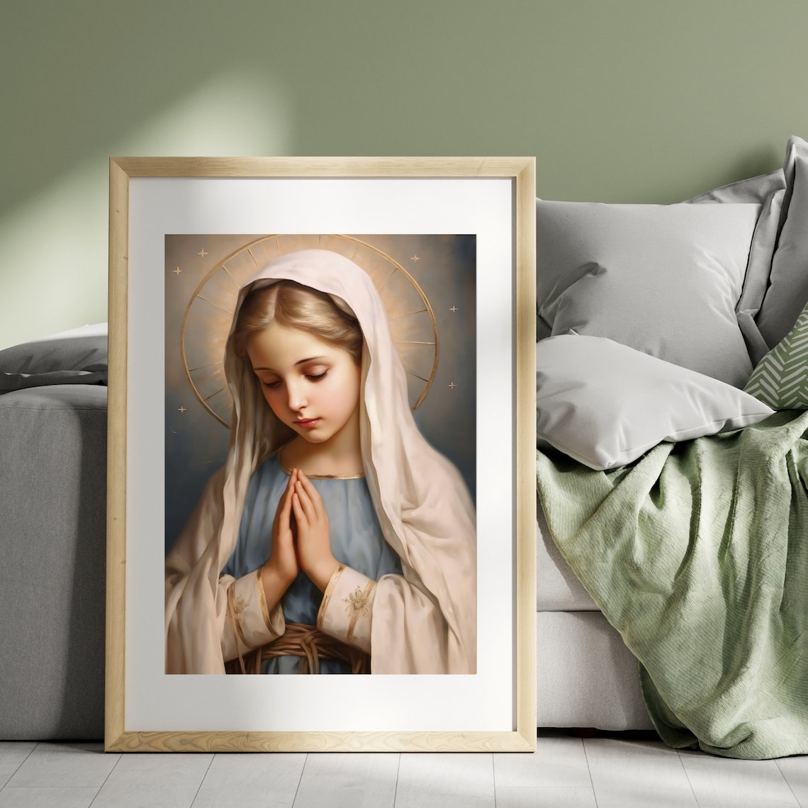 Virgin Mary Faith Inspired Devotional Artwork Christian Catholic Church ...