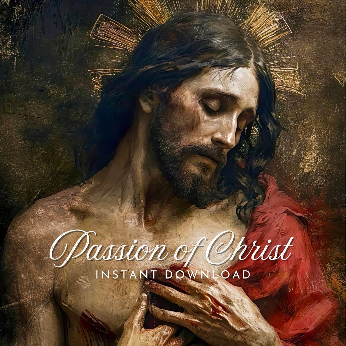 Lent Passion of Christ Rustic Wall Art Christian Catholic Devotional ...