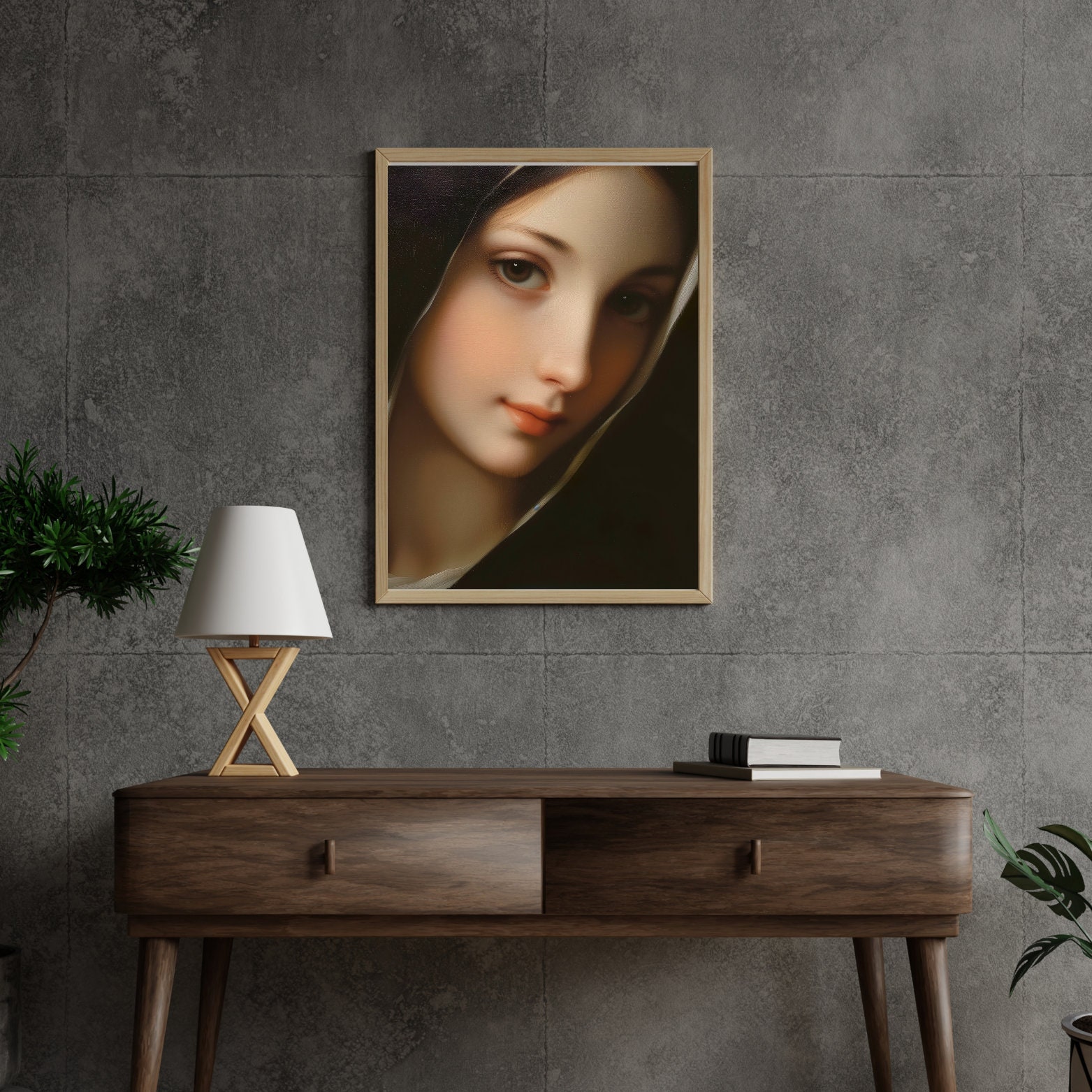 Virgin Mary Close-up Portrait Christian Catholic Ordination Gift ...