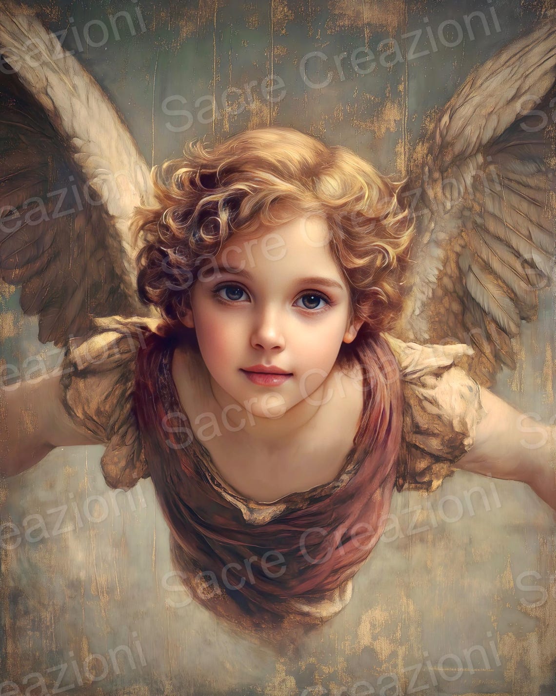 Flying Angel High Resolution for Large Scale Prints Christian Catholic ...