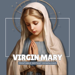 Virgin Mary Art Print: Catholic Devotional Poster (digital Download) - Etsy