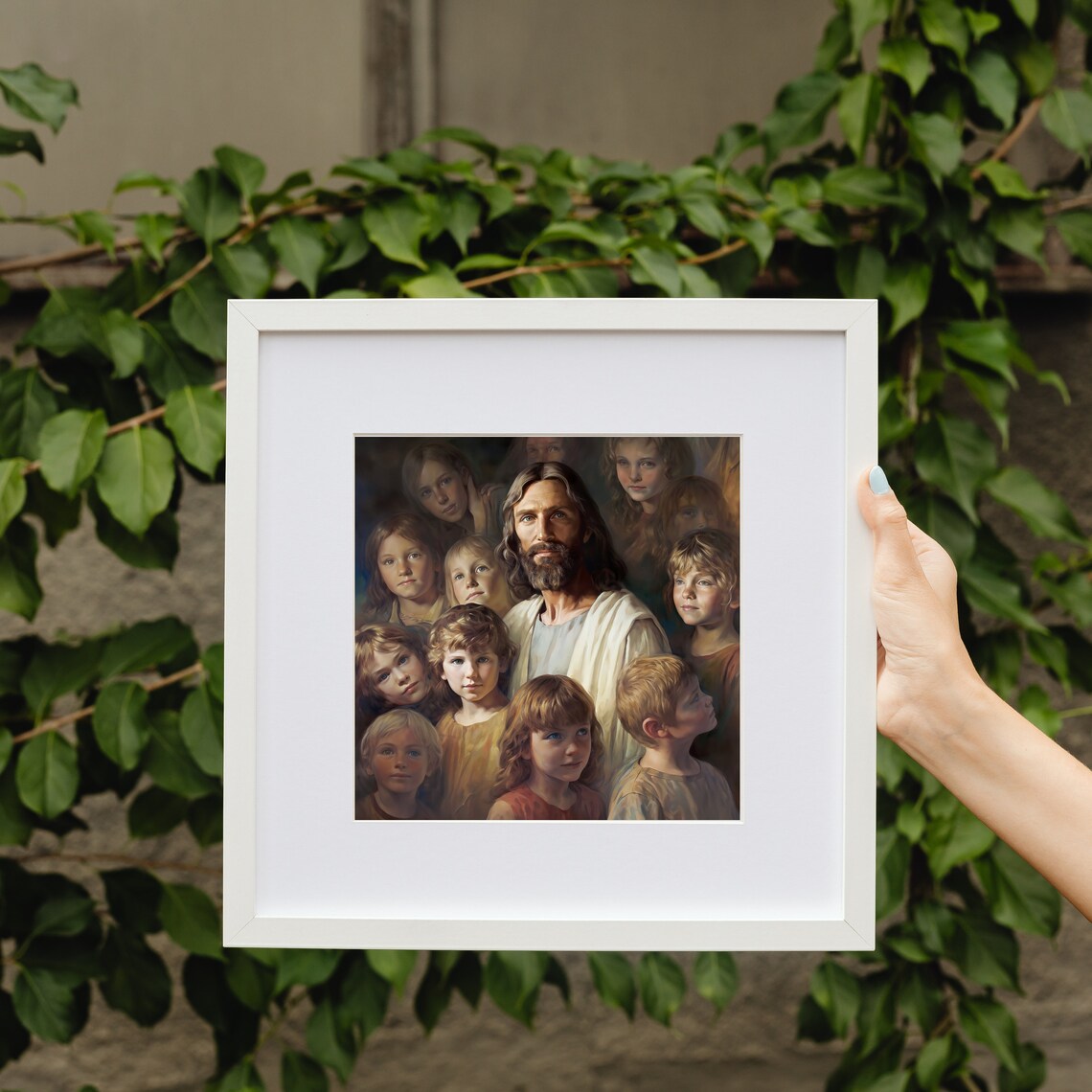 Jesus Christ With Children Orthodox Icon Catholic Christian Inspired ...