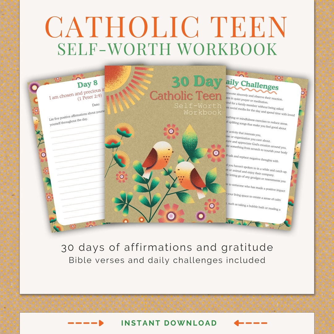 Teen Self-worth Catholic Workbook Teachers Catechism Challenges Bible ...