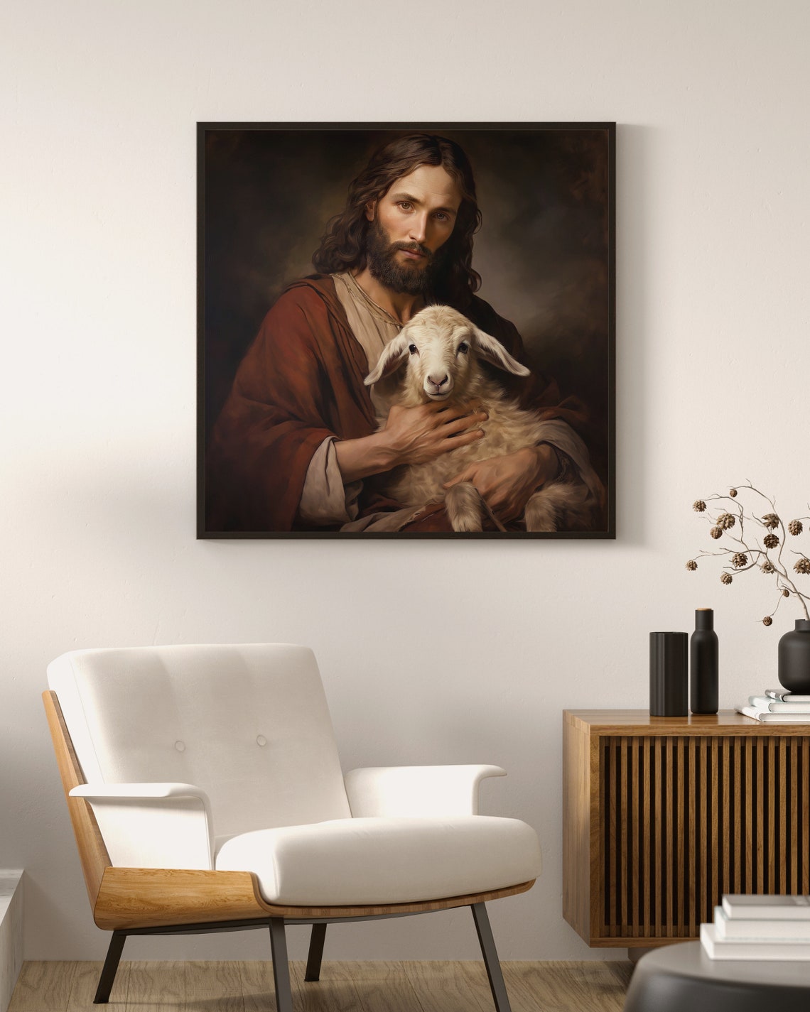 Jesus Christ the Lamb of God Catholic Christian Wall Art Religious ...