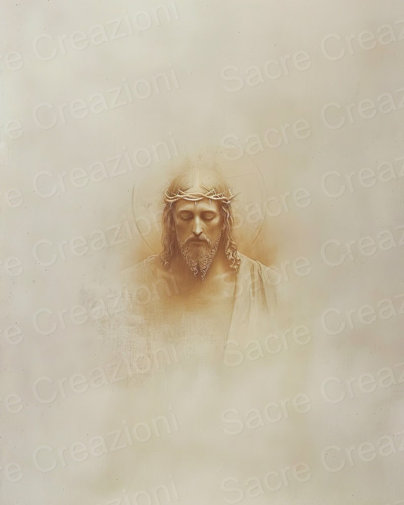 Minimalist Boho Jesus Christ Devotional Artwork Christian Catholic ...