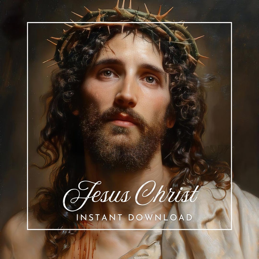 Jesus Christ Realistic Portrait Christian Catholic Fine Art Church ...