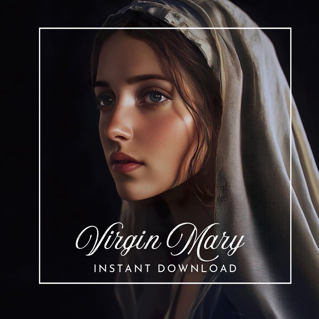 Virgin Mary Mother of God Christian Catholic Fine Art Devotional ...