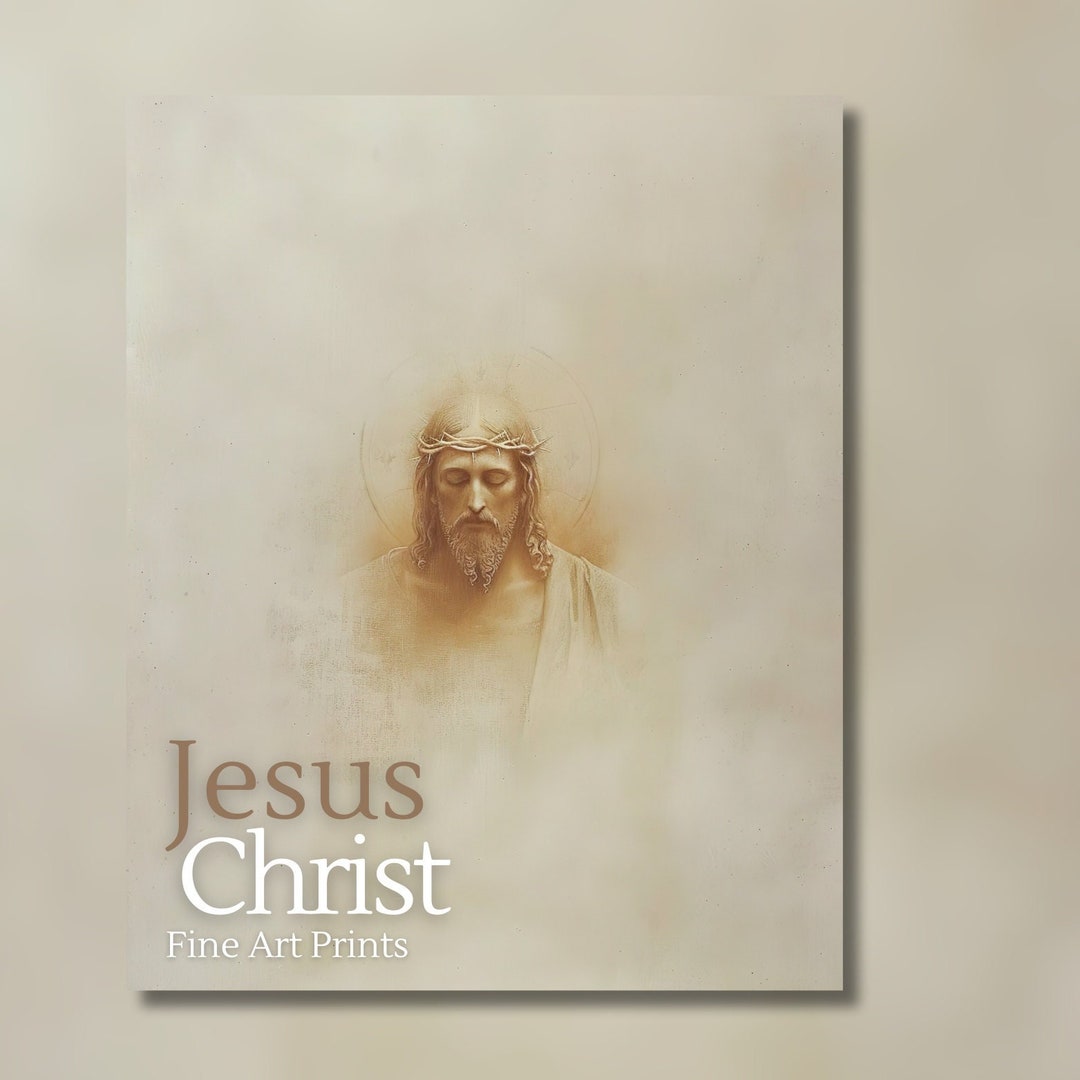 Minimalist Boho Jesus Christ Devotional Artwork Christian Catholic ...