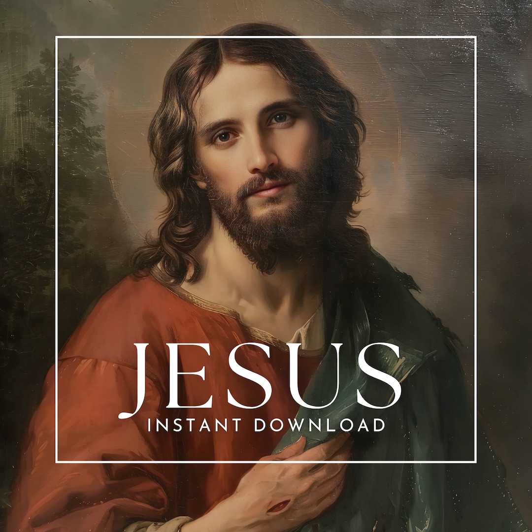 Jesus Christ Vintage Fine Art Portrait Church Inspired Christian ...