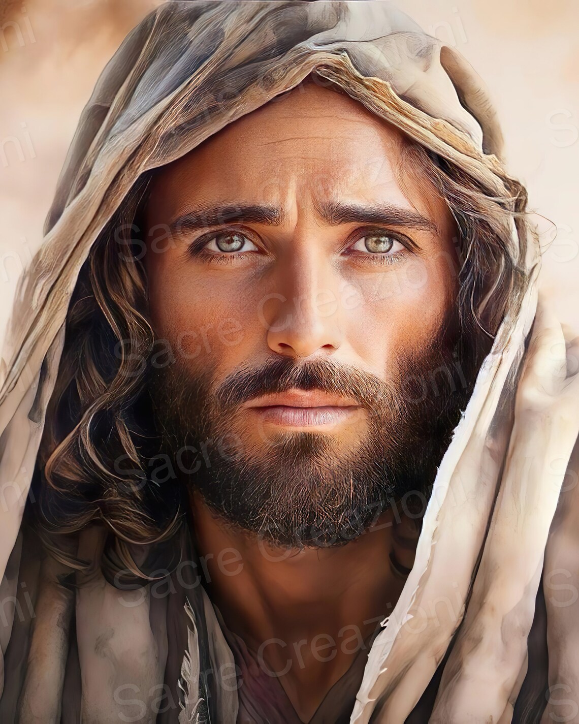 Jesus Christ Portrait: Christian Catholic Wall Art (digital Download ...
