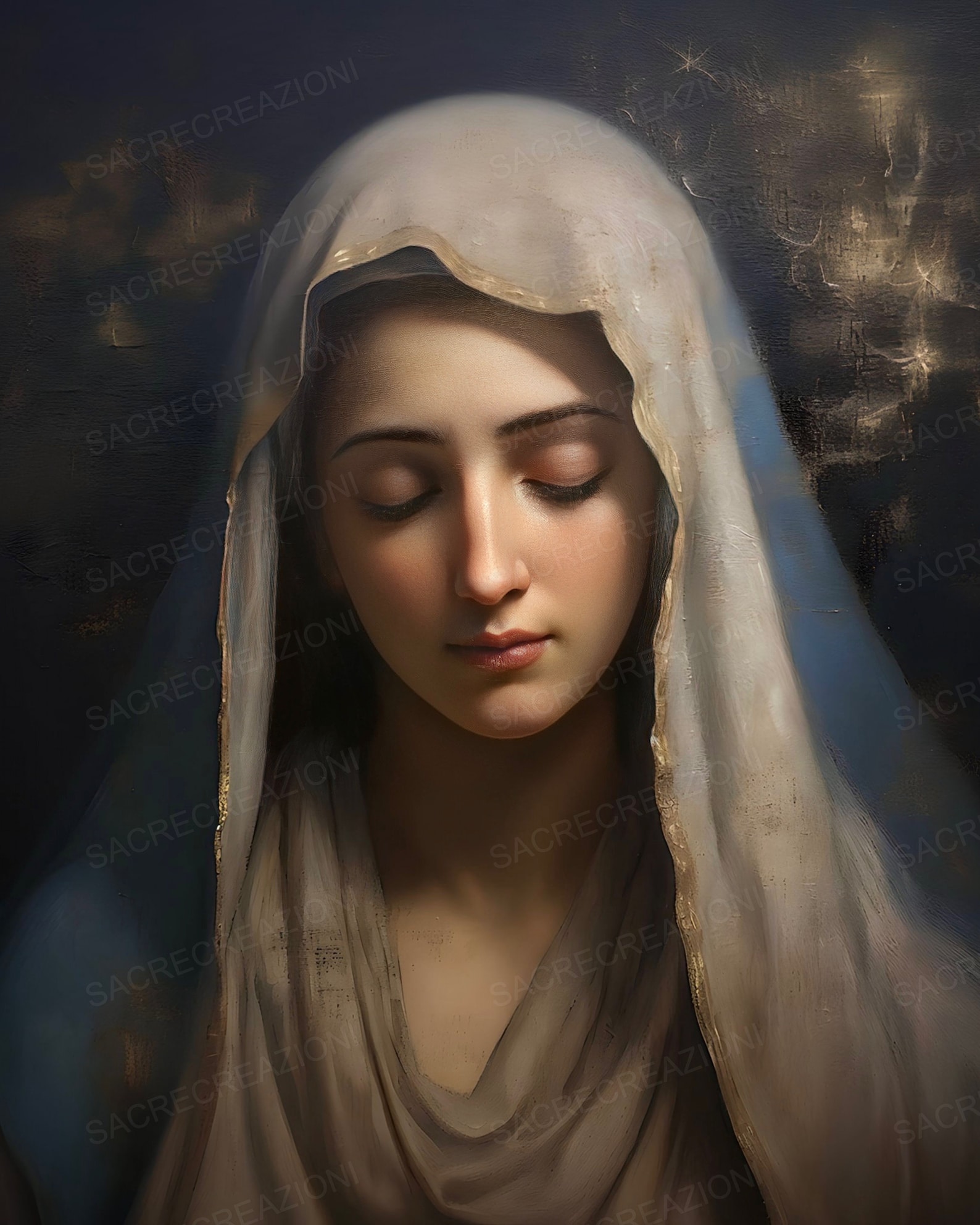 Virgin Mary Vintage Portrait Mother of God Catholic Art Religious Gifts ...