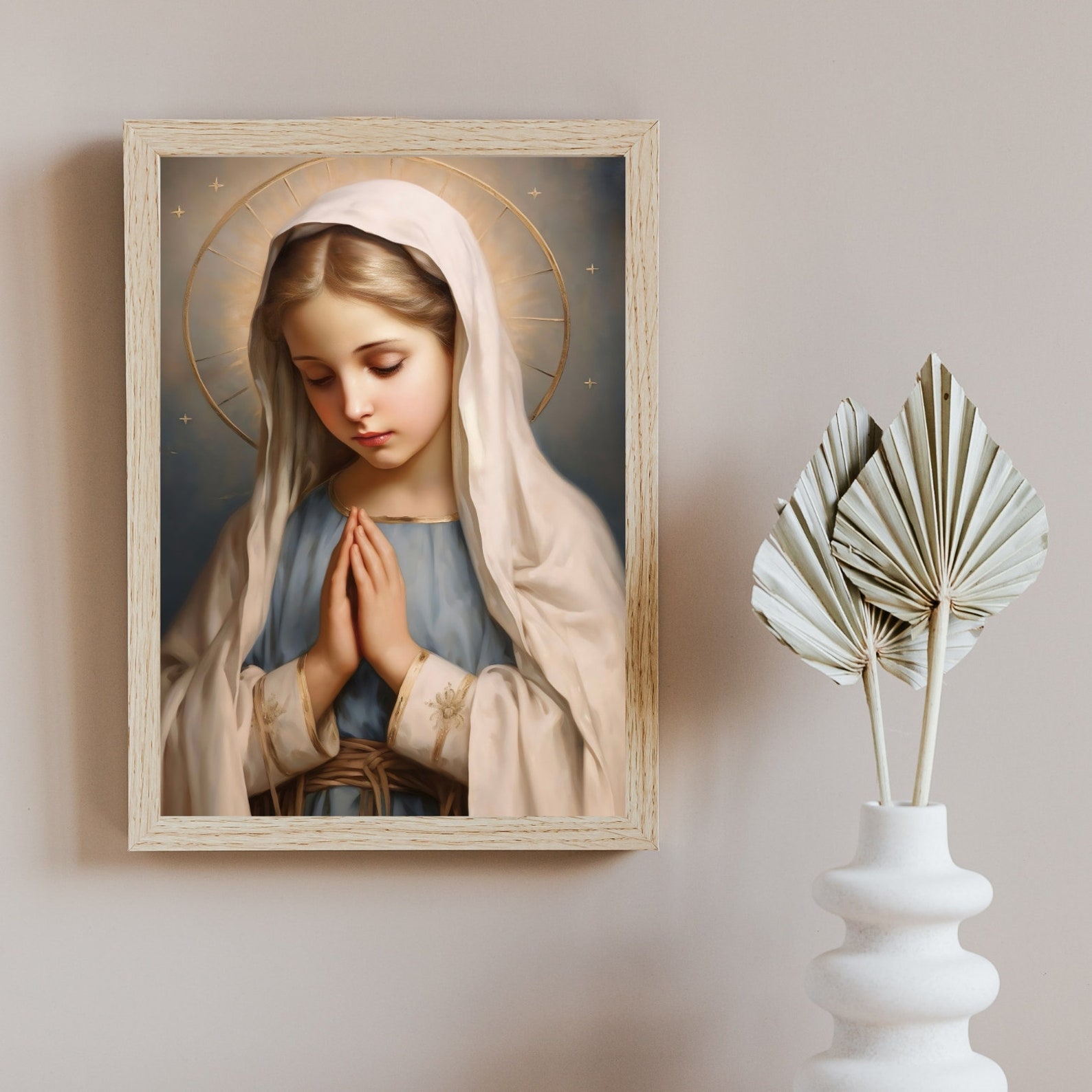 Virgin Mary Faith Inspired Devotional Artwork Christian Catholic Church ...