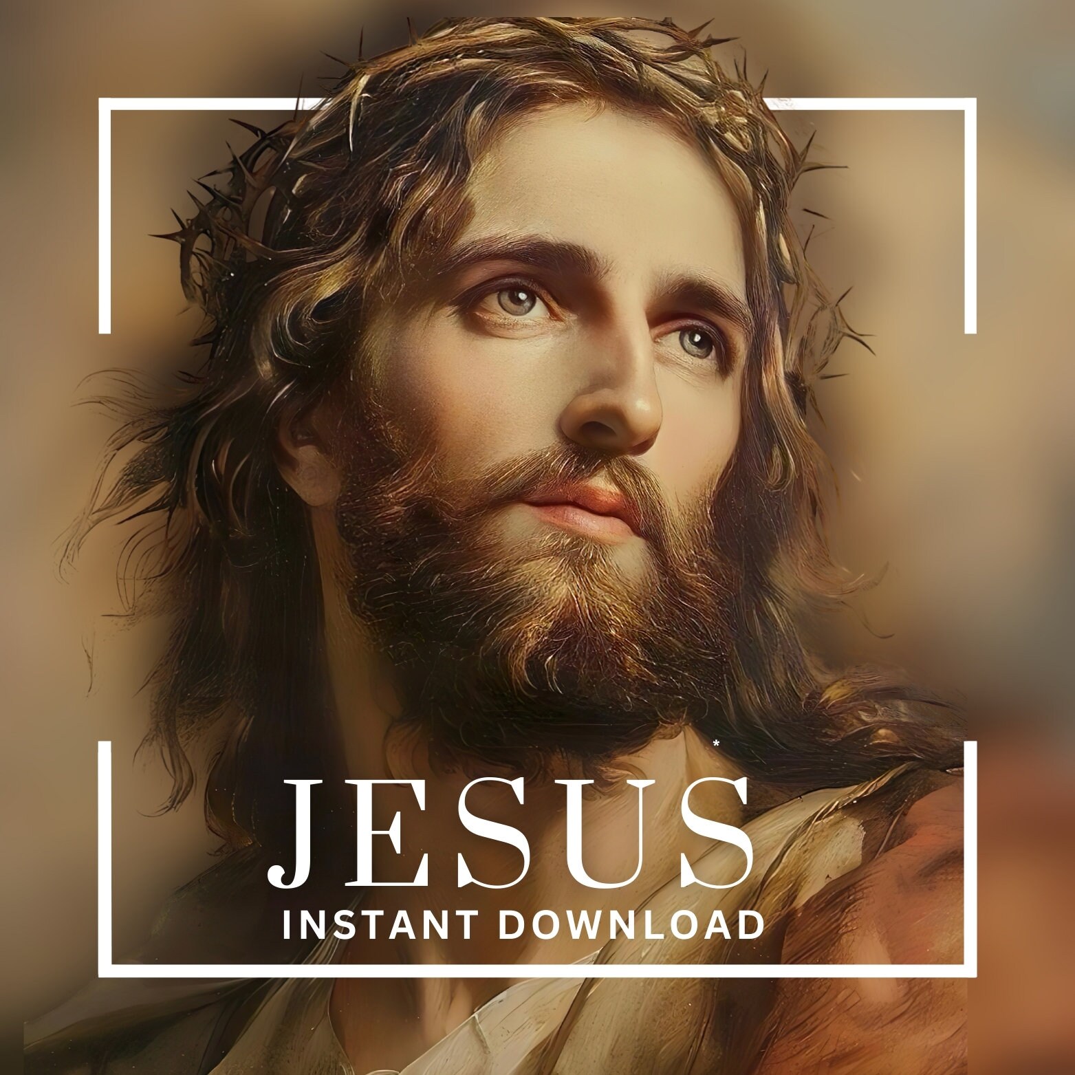 Jesus Christ Christian Catholic Devotional Artwork Vintage Painting ...