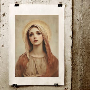 Virgin Mary Mother of Jesus Christian Catholic Religious Illustration ...
