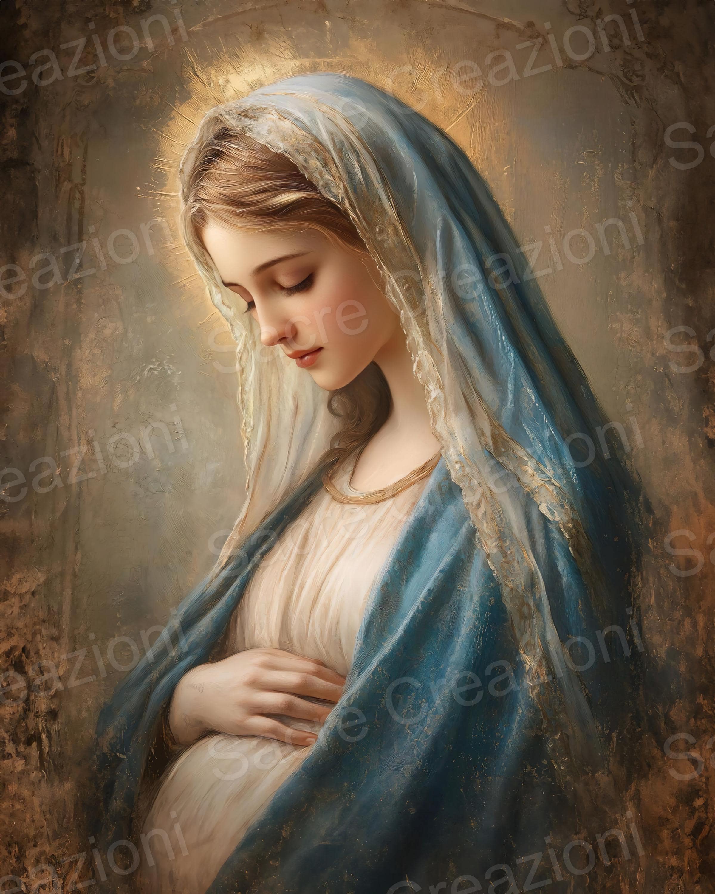Pregnant Virgin Mary Mother of God Christian Catholic High Resolution ...