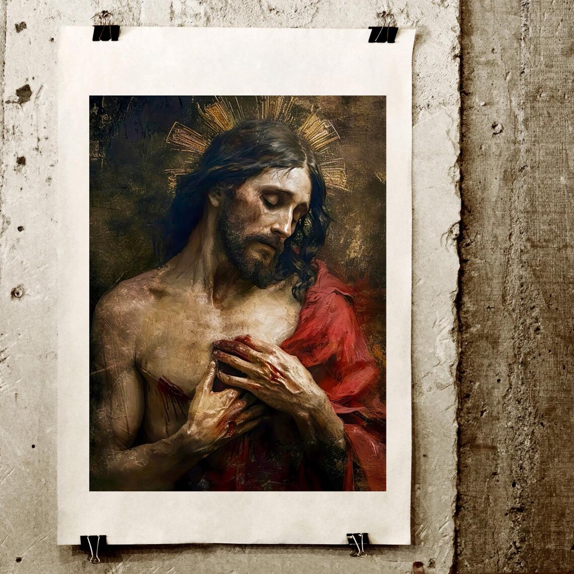 Lent Passion of Christ Rustic Wall Art Christian Catholic Devotional ...