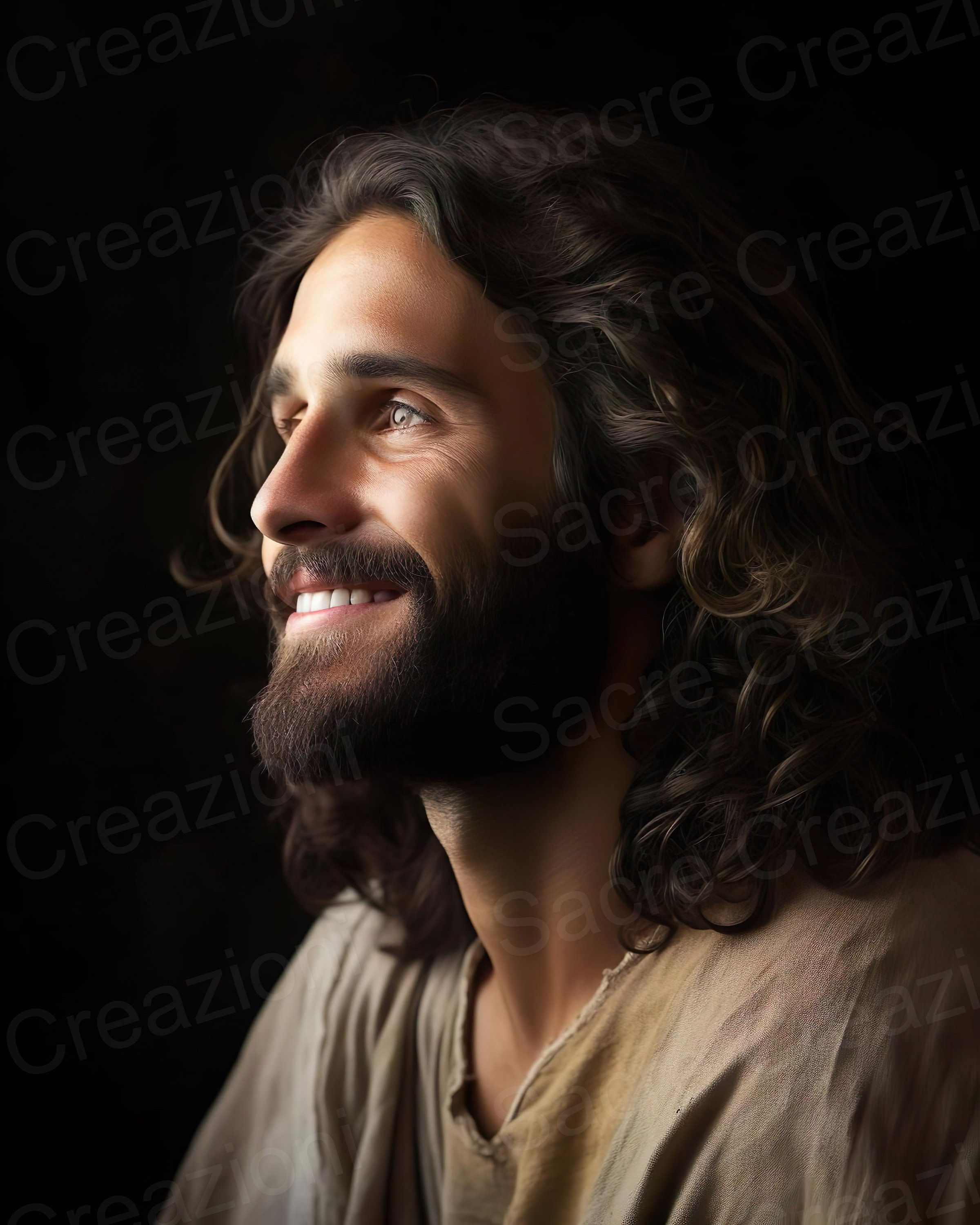 Jesus Christ Portrait Instant Download Christian Catholic Digital Image ...