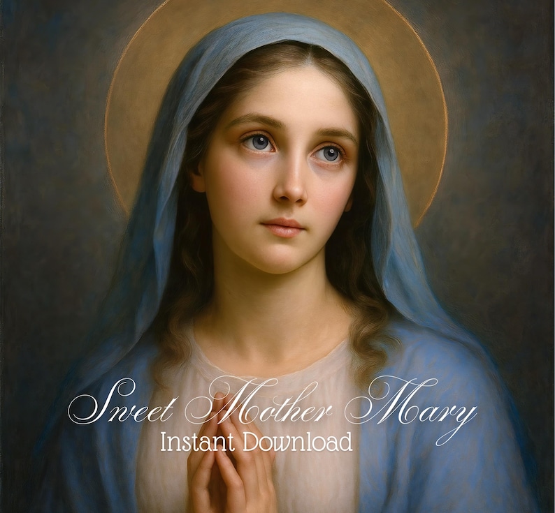 Virgin Mary Mother of God Immaculate Christian Catholic Devotional ...