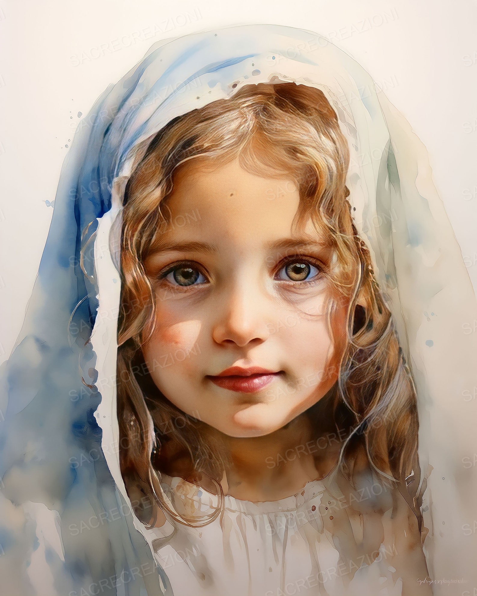 Child Virgin Mary Catholic Art Christian Prints Religious Gifts Sacred ...