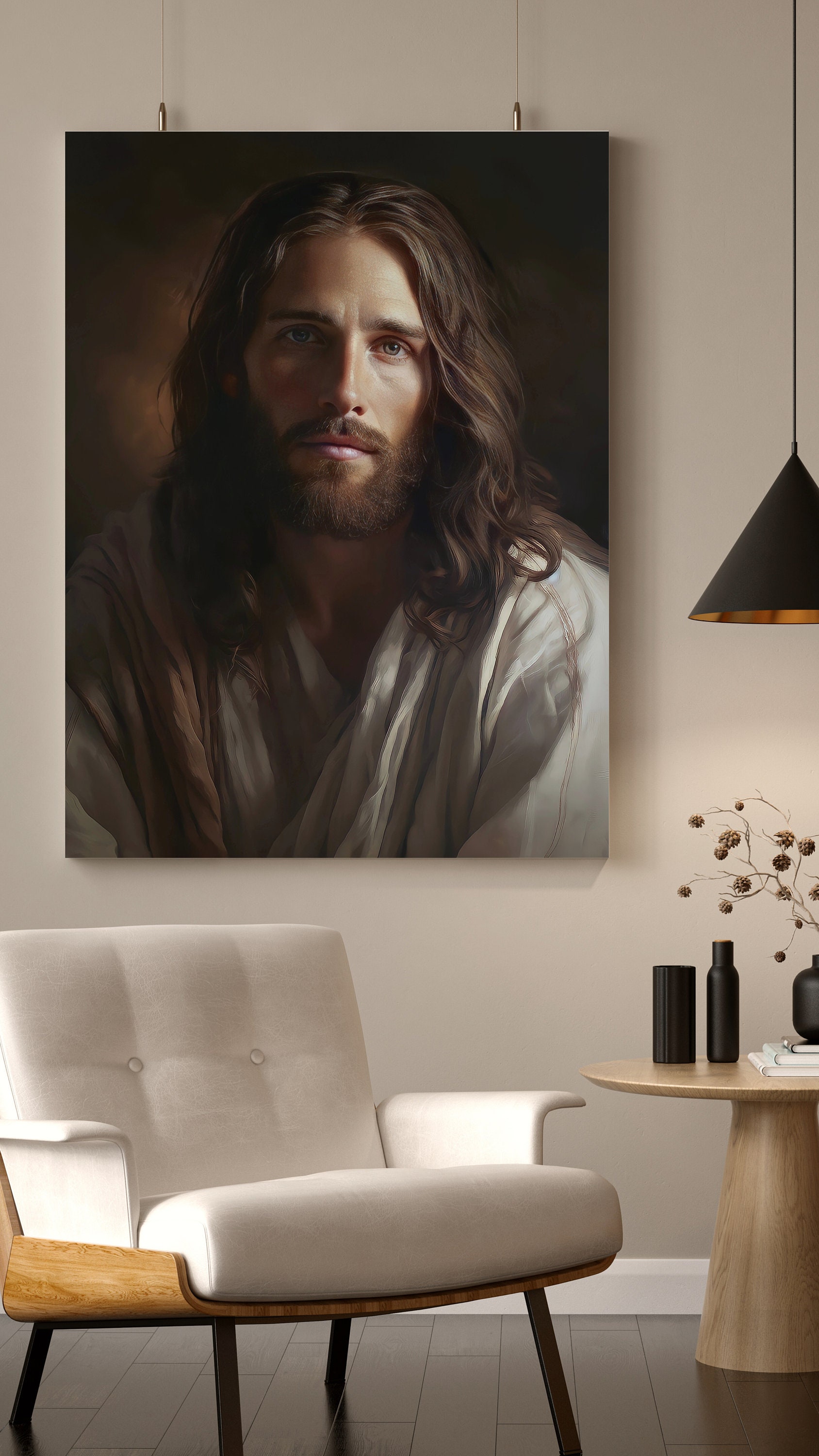 Jesus Christ Portrait Painting Catholic Art Religious Christian Prints ...