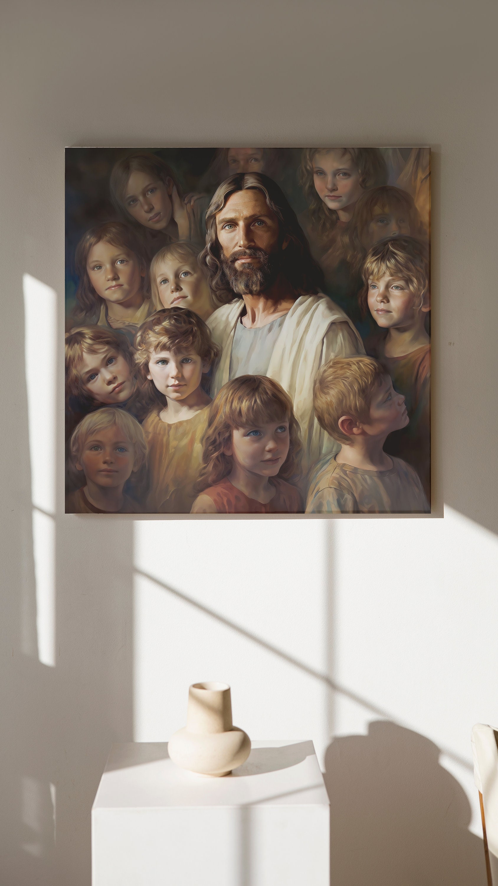 Jesus Christ With Children Orthodox Icon Catholic Christian Inspired ...
