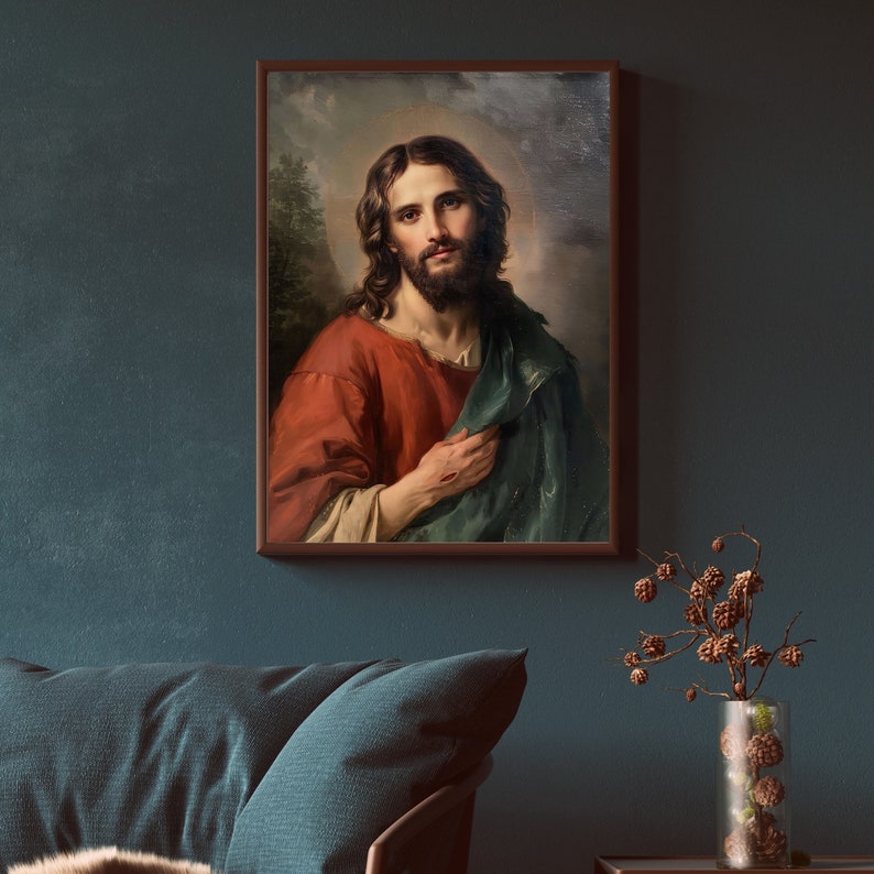Jesus Christ Vintage Fine Art Portrait Church Inspired Christian ...