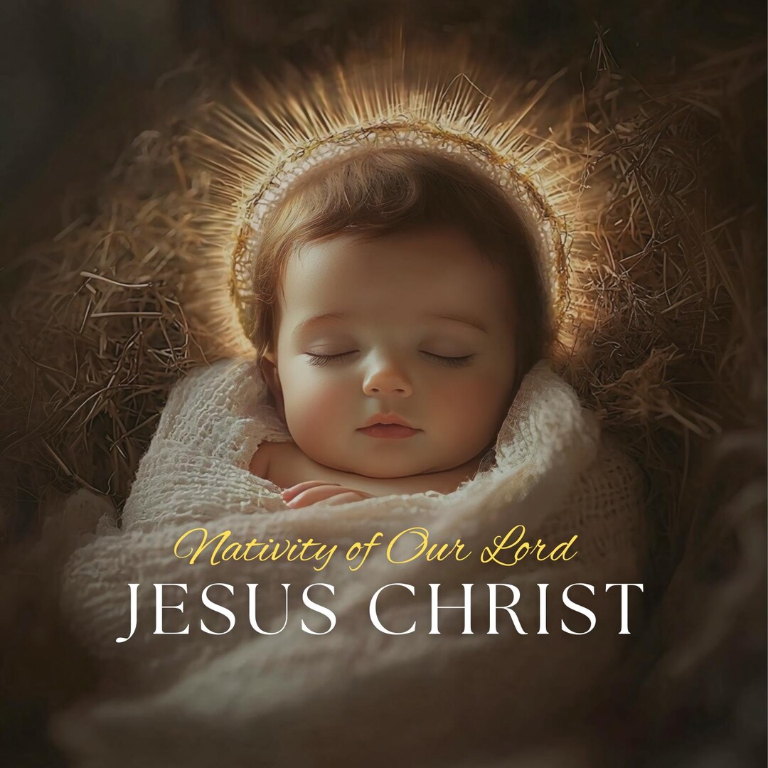 Christmas Nativity Scene Baby Jesus Christ Son of God Christian ...