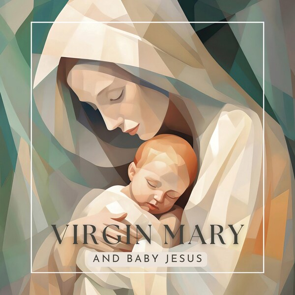 Abstract Virgin Mary - Etsy