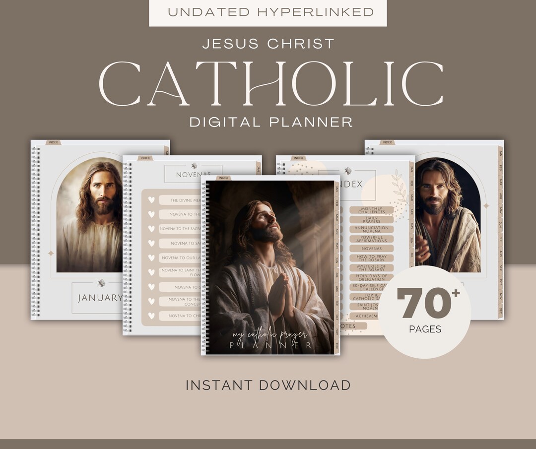 Jesus Catholic Digital Planner Prayer Journal Undated Goodnotes Planner ...