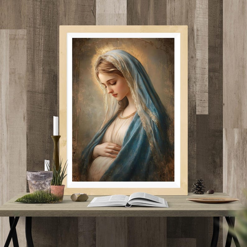 Pregnant Virgin Mary Mother of God Christian Catholic High Resolution ...