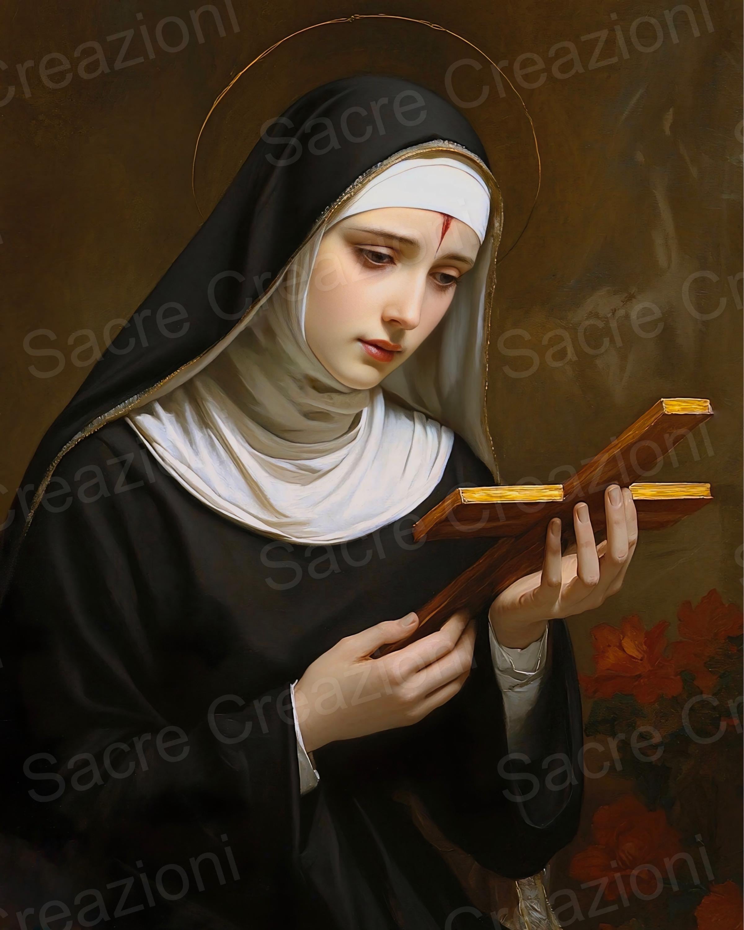 Saint Rita of Cascia Art Print: Catholic Devotional Image (digital ...