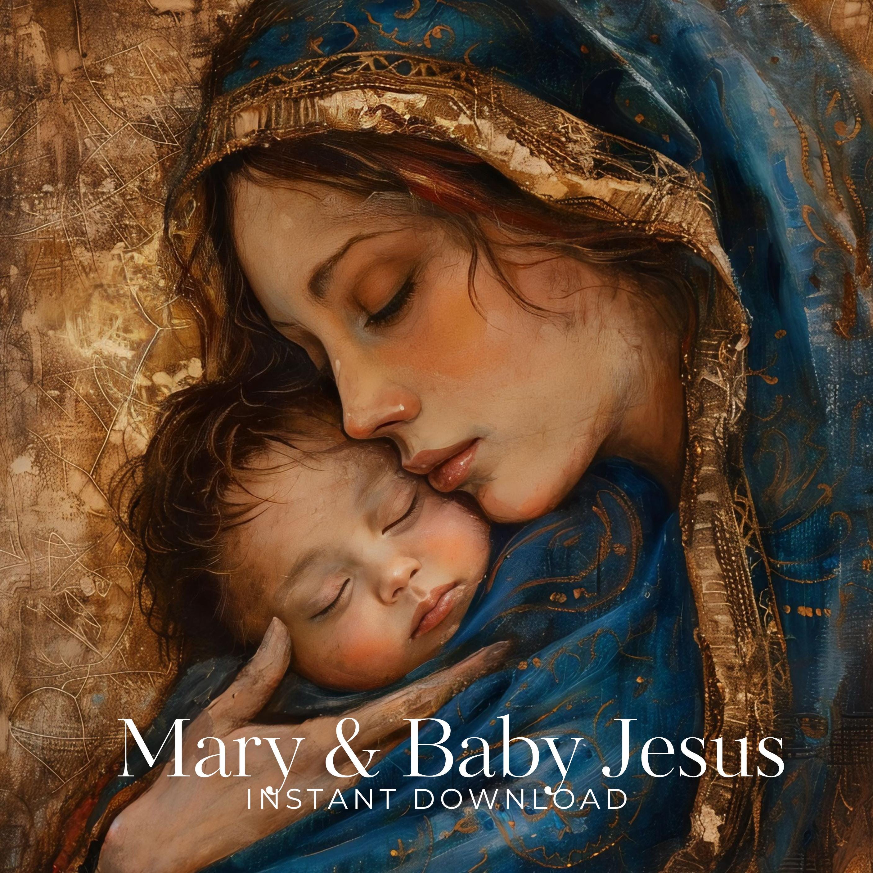 Mother Mary With Baby Jesus Christian Catholic Fine Art Prints High ...