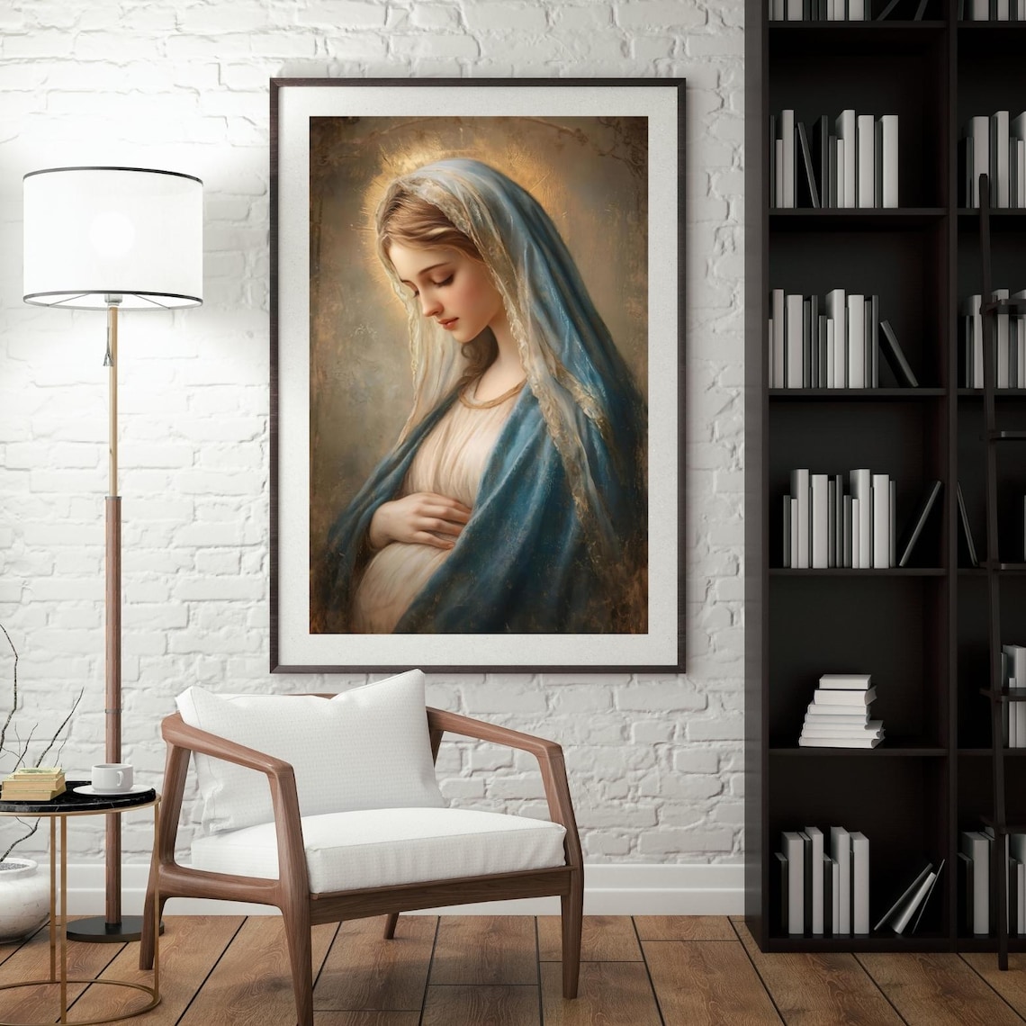 Pregnant Virgin Mary Mother of God Christian Catholic High Resolution ...