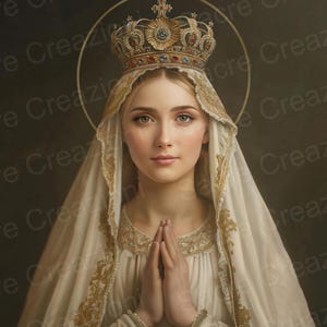 Virgin Mary Christian Catholic Devotional Artwork Inspirational Wall ...