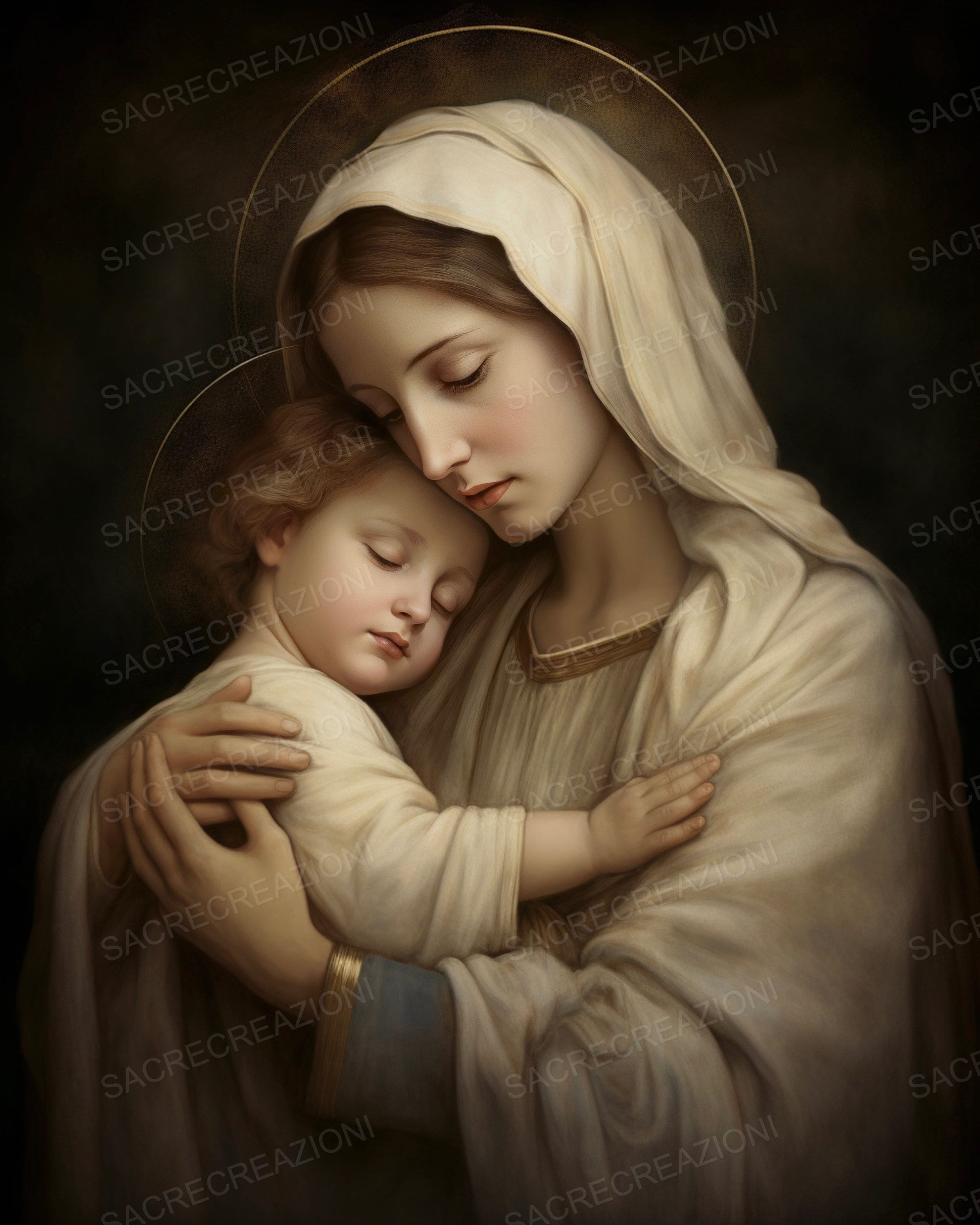 Virgin Mary With Baby Jesus Catholic Art Religious Gifts Christian ...