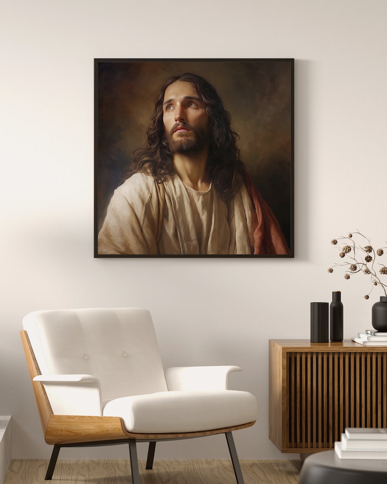 Jesus Christ Vintage Portrait Christian Catholic Wall Art Decor ...