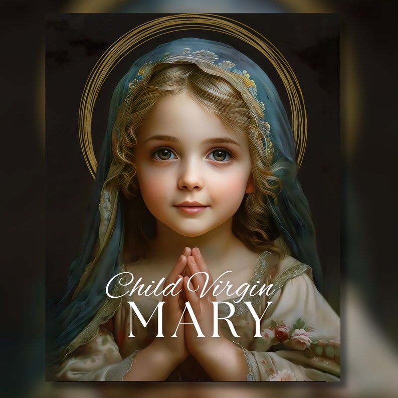 Little Virgin Mary Christian Catholic Devotional Artwork Printable ...