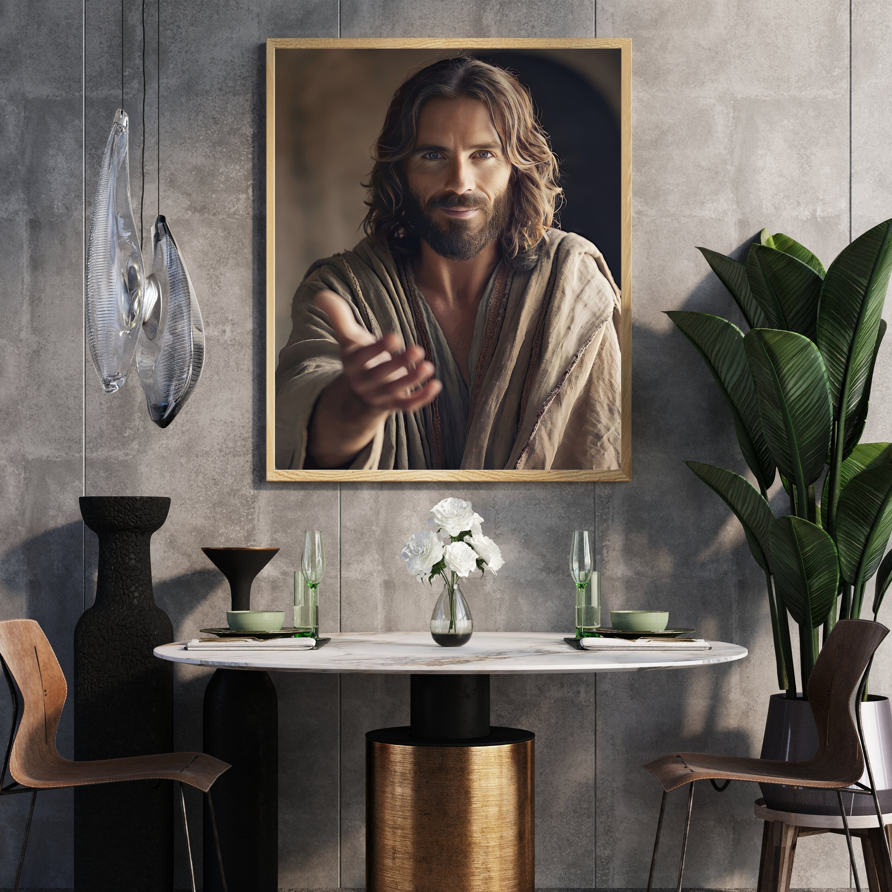 Jesus Christ Come Follow Me Wall Art Decor Christian Catholic Bible ...
