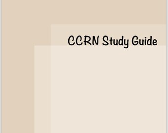 CCRN Exam Review, Exam Study Guide, Cram Sheet, Printable Review ...
