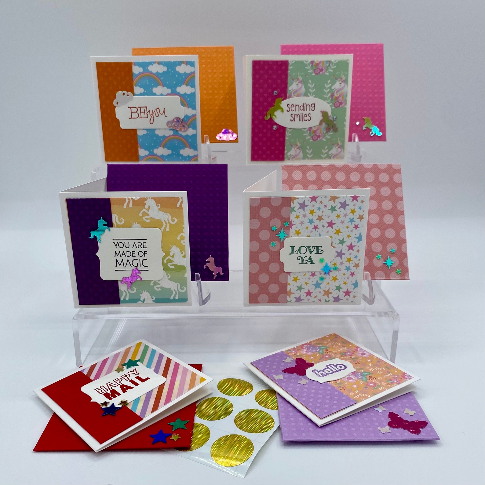 Lunch Box Love-sending Smiles 3x3 Note Cards With Envelopes - Etsy