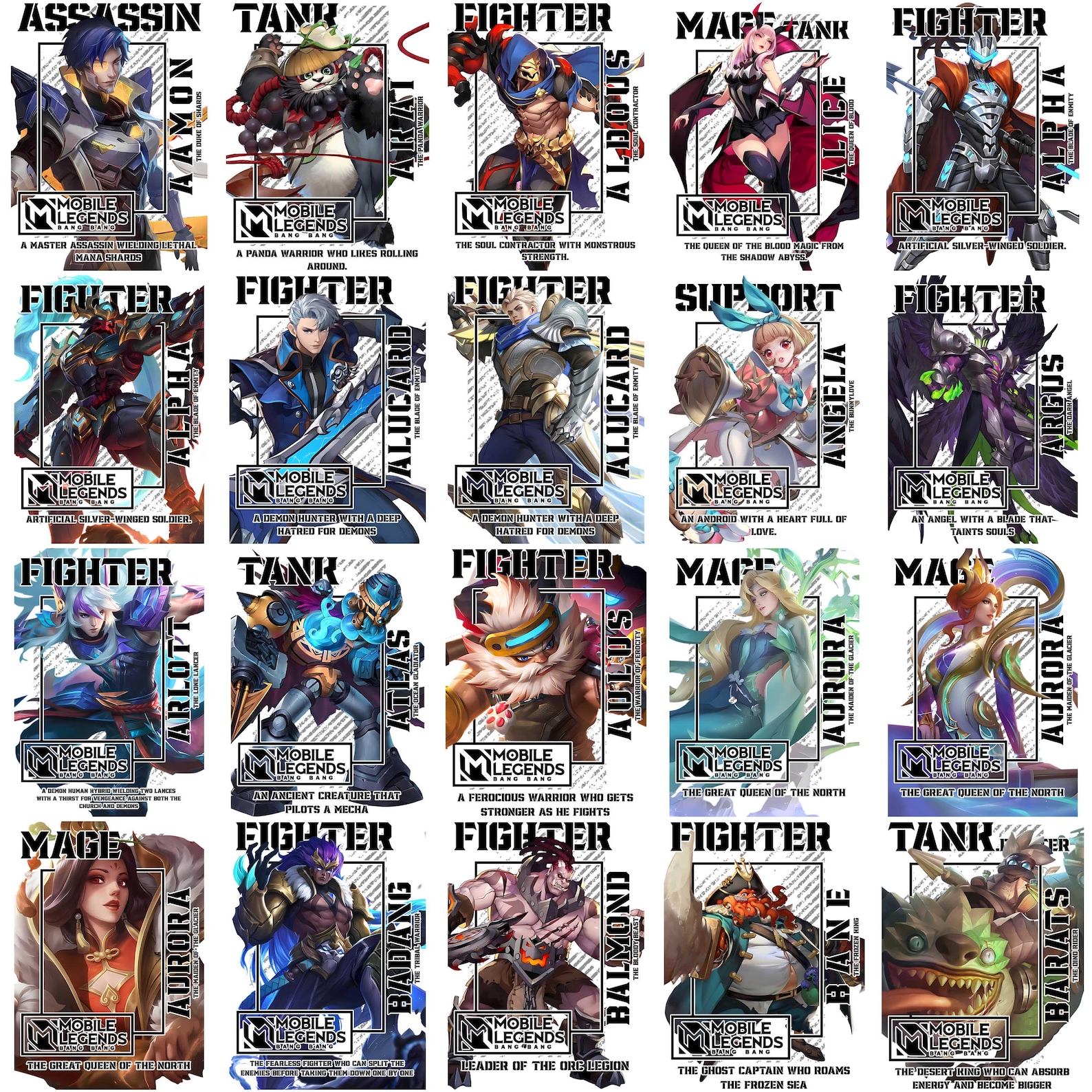 Mobile Legends T-shirt Design Bundle - Etsy