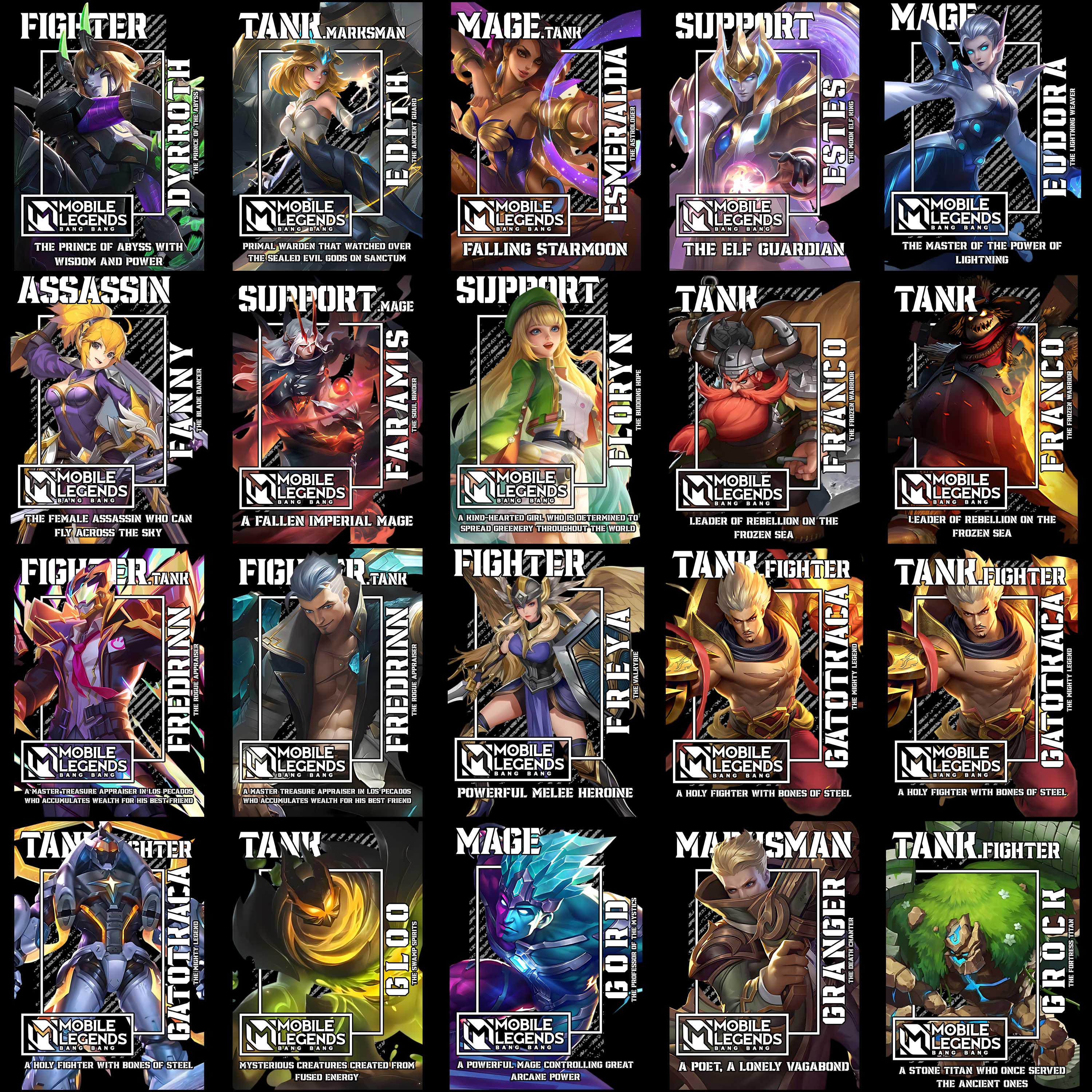 Mobile Legends T-shirt Design Bundle - Etsy