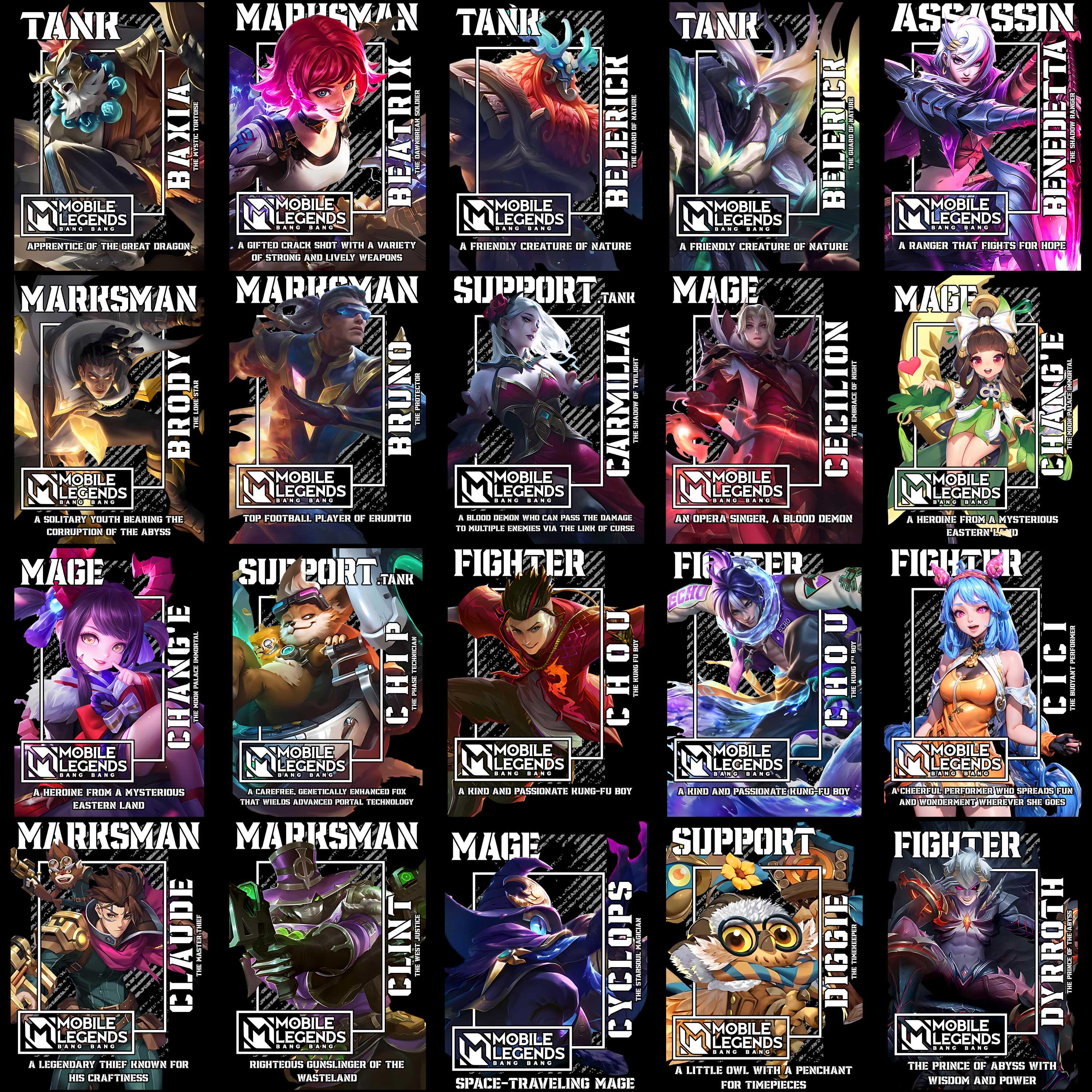 Mobile Legends T-shirt Design Bundle - Etsy
