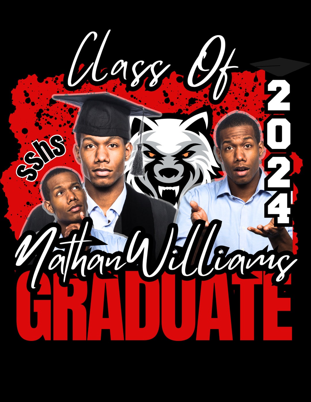 Editable Graduation Template Graduation Design Canva Pro Template PLR ...